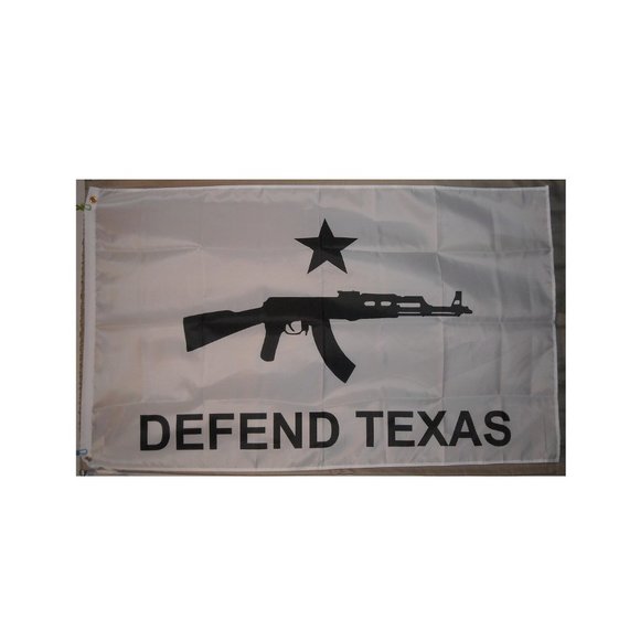 Wall Decor | Defend Texas 3x5 White Flag Banner Patriot Gadsden Dont ...